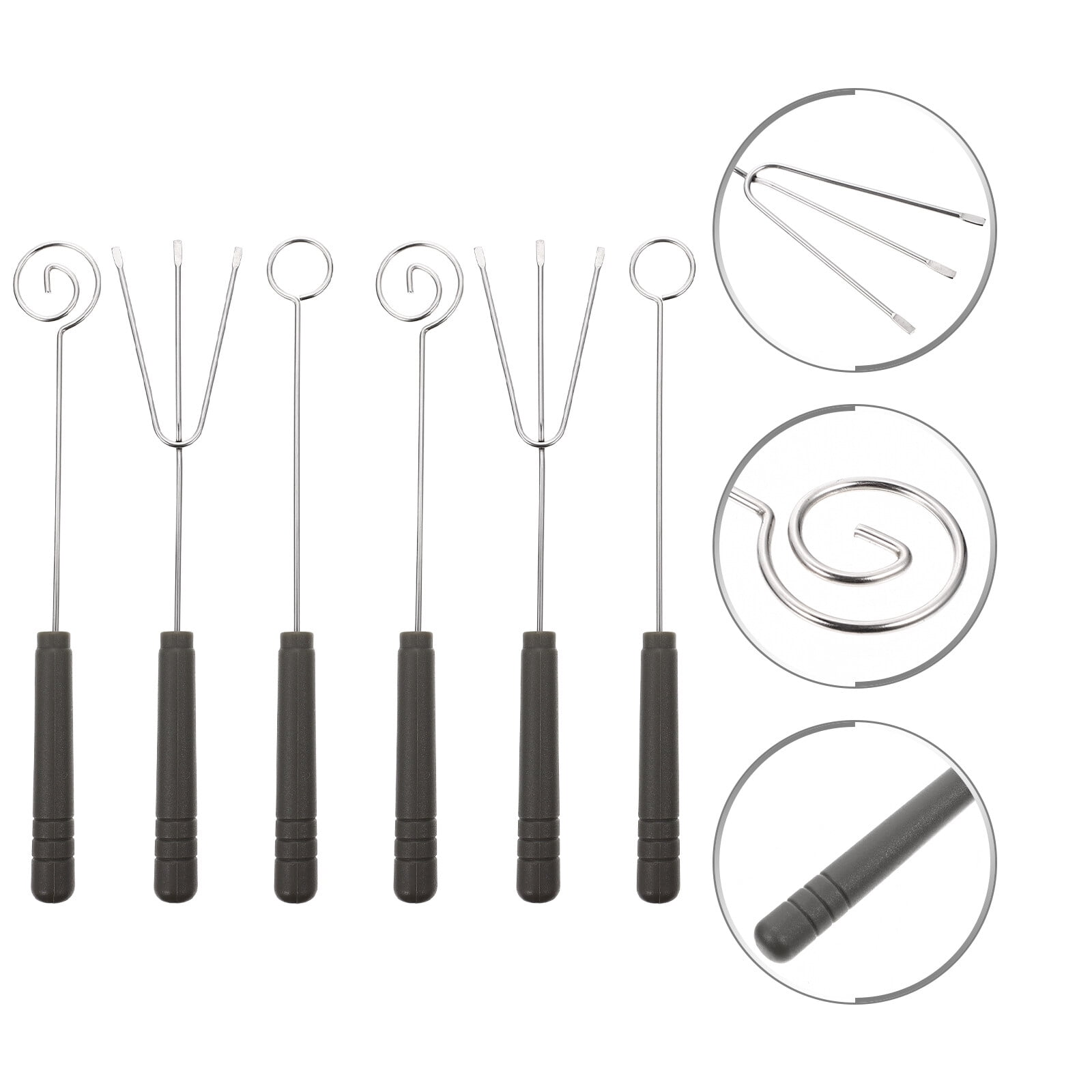 GOOHOCHY Fondue Dipping Tools Silver PP 6Pcs Round Shape - Walmart.com