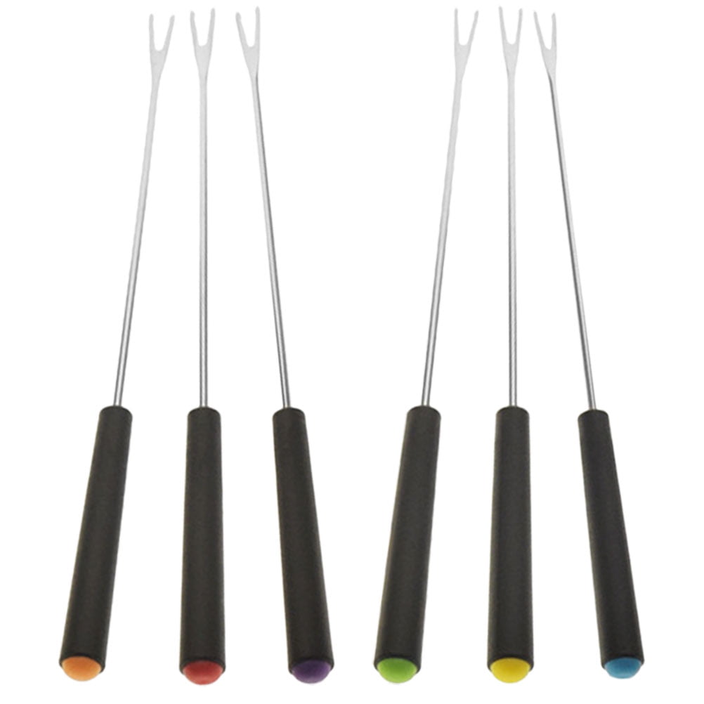 GOOHOCHY 6 Pcs Stainless Steel Barbecue Fork Camping Outdoor Hot Pot ...