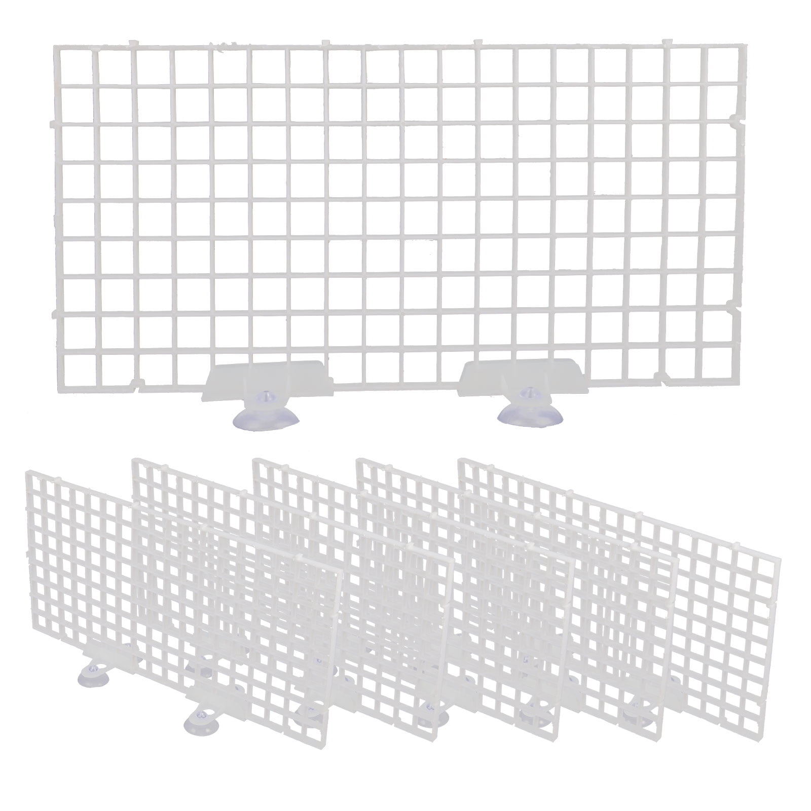 HONMEET Fish Tank Partition Rectangular White 6Pcs 11.79X5.89In ...