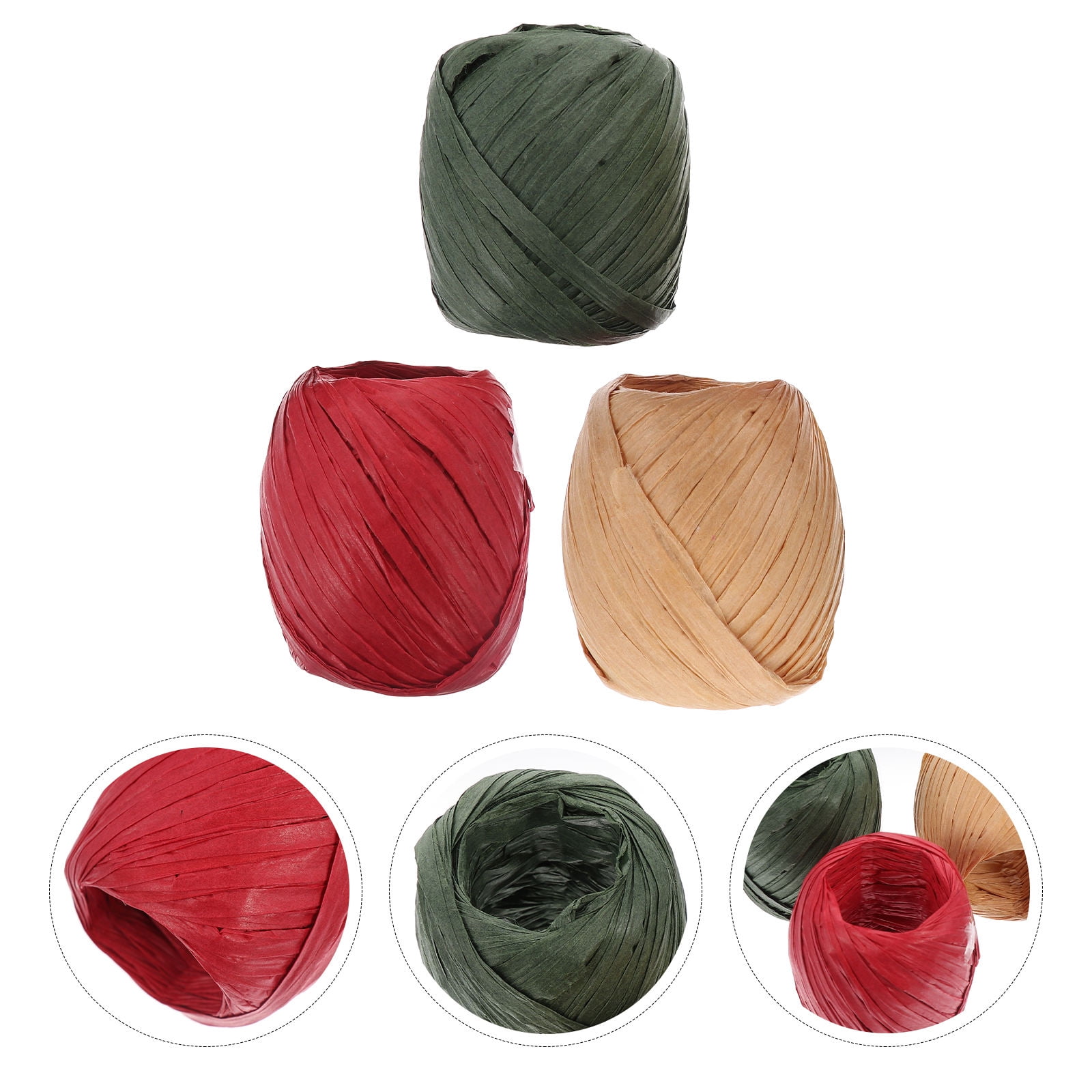 GOOHOCHY 6 Rolls Raffia Paper String Style for Craft Projects - Walmart.com