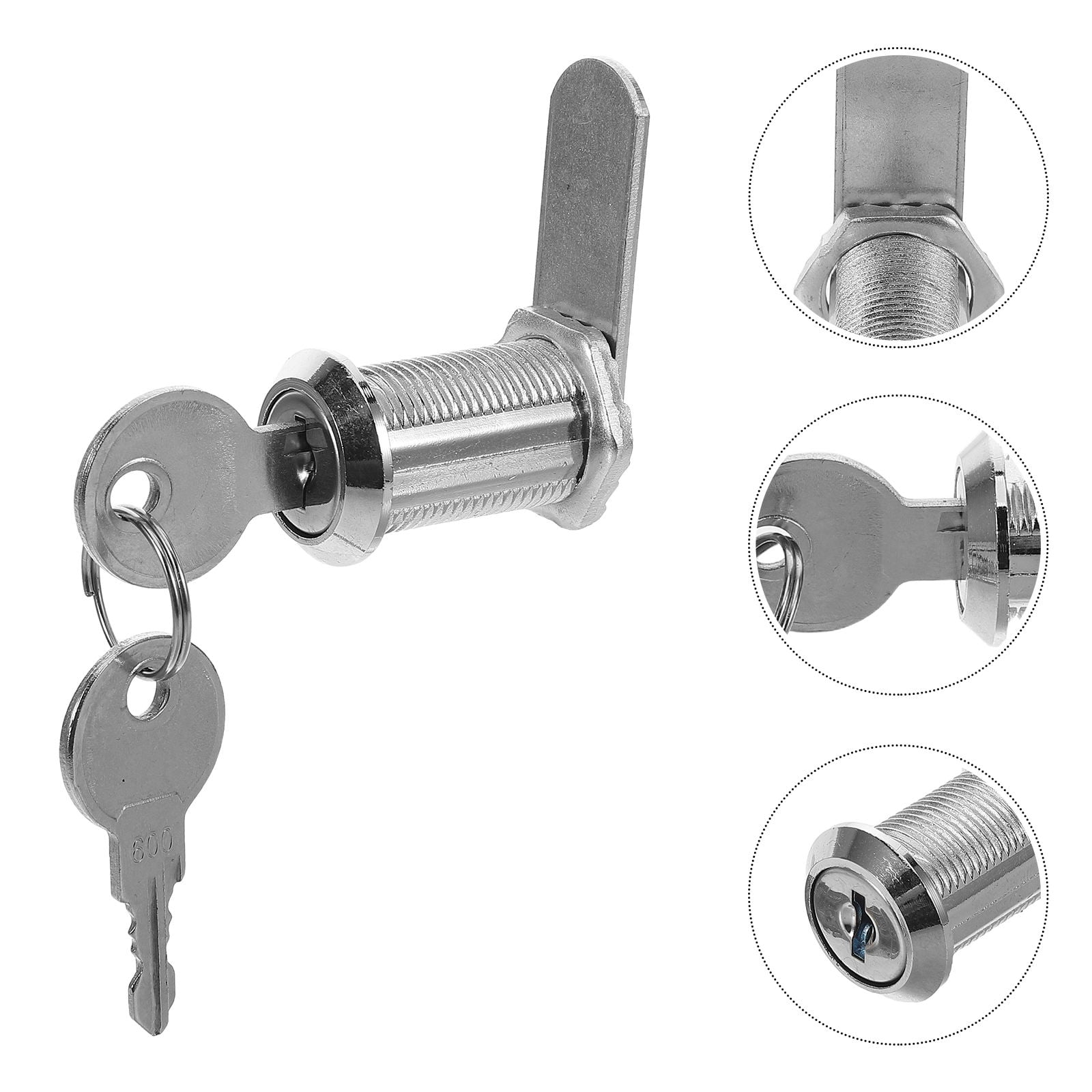 GOOHOCHY 6 Set Metal Cabinet Lock Key Table Drawer Lock Set Mailbox ...