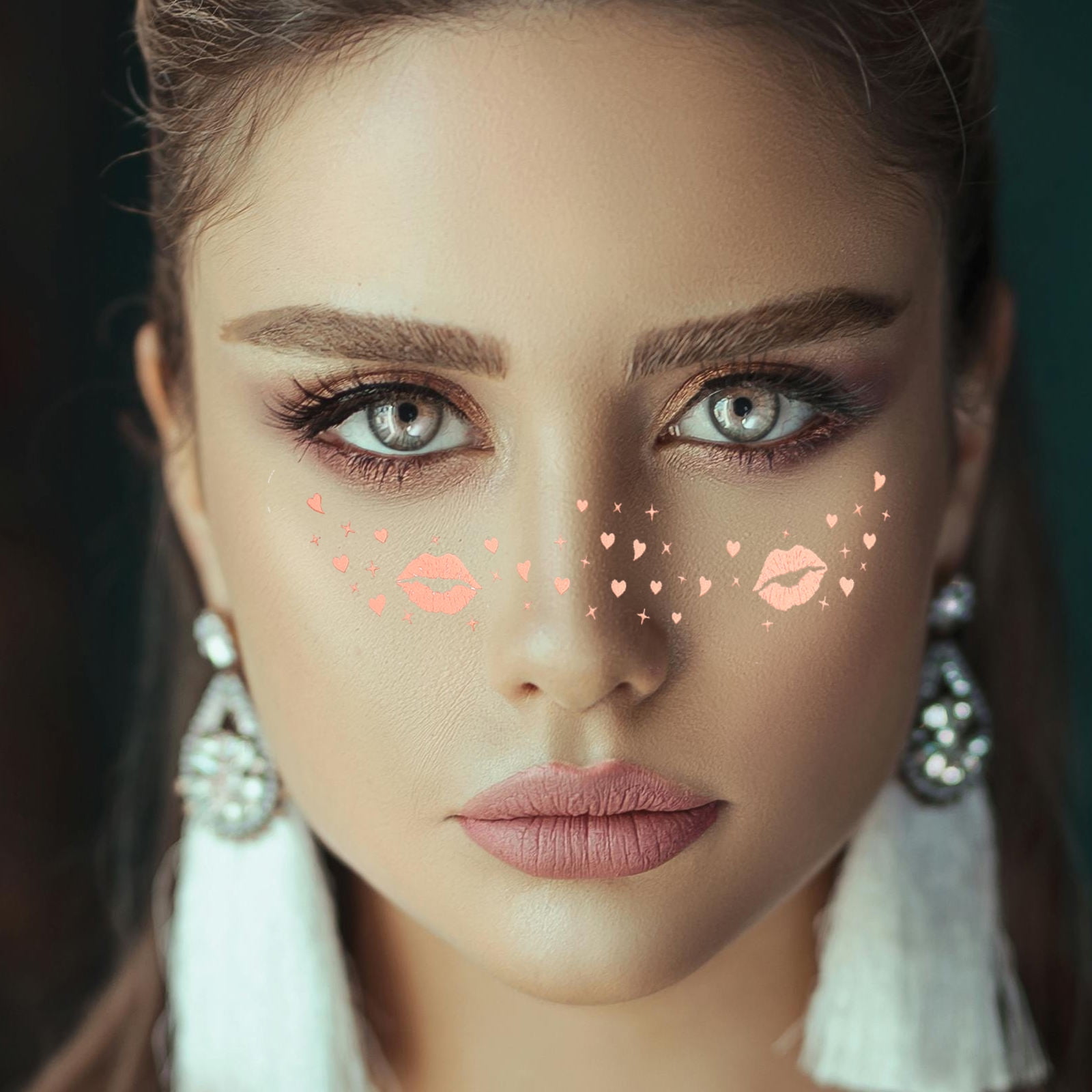 GOOHOCHY Freckles Face Tattoo Sparkle Freckle Temporary Tattoo 6 Sheets ...