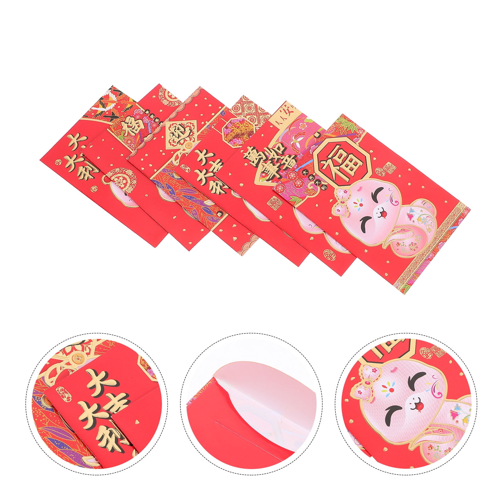 GOOHOCHY 60pcs Red Envelope Snake Year Envelope 2025 Red Envelope 2025 ...