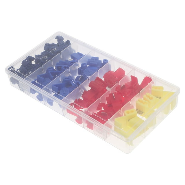 GOOHOCHY 65pcs Quick Splice Wire Connectors Set Solderless Electrical Crimp Terminals T Tap ...