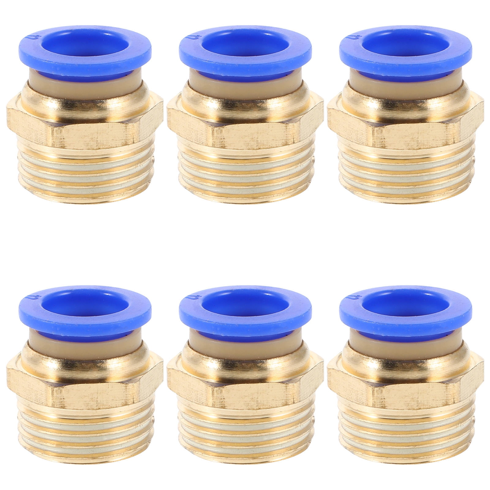 GOOHOCHY 6-Pack Air Hose Quick Connectors with Copper Thread, Pneumatic ...