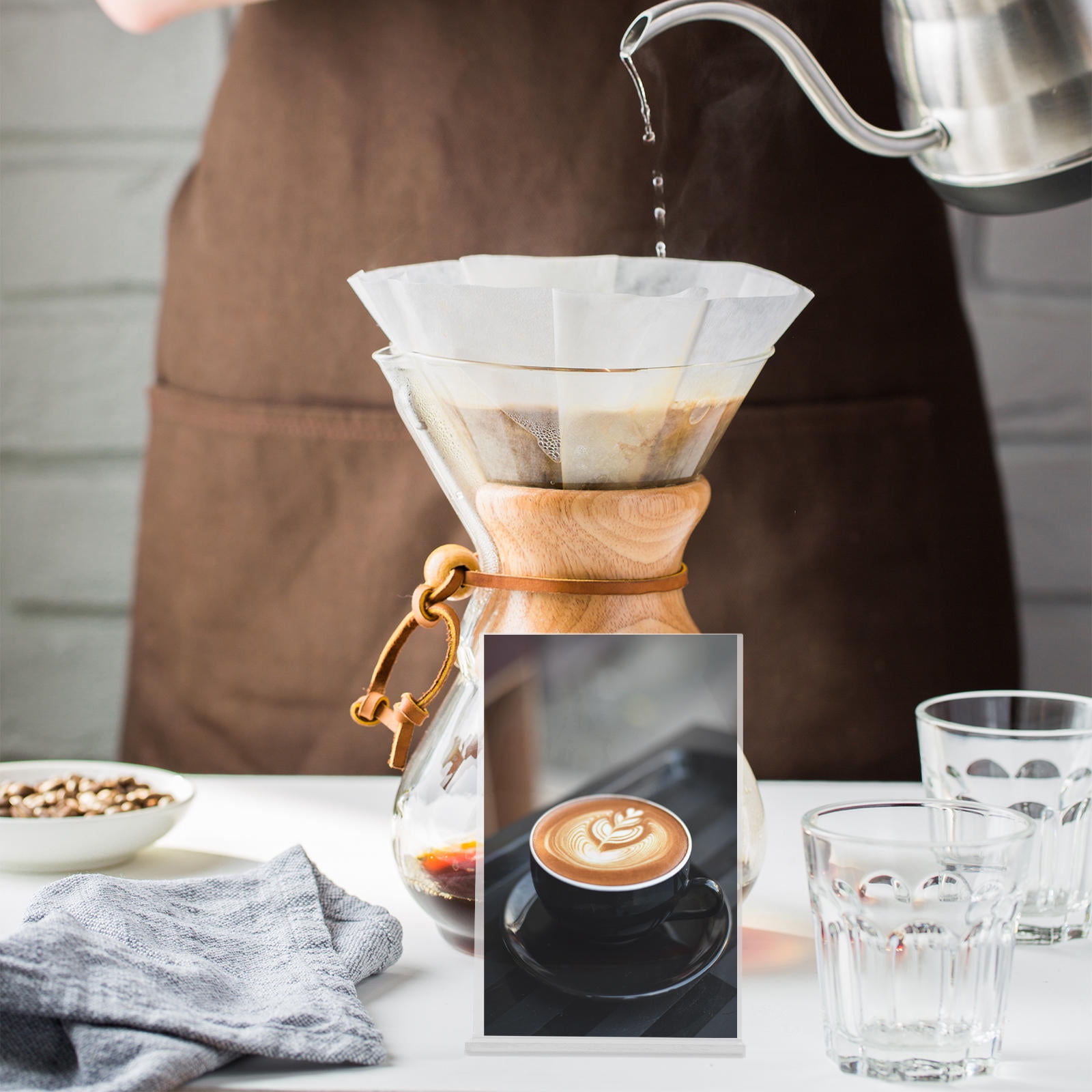 GOOHOCHY 6Pcs Double Sided Table Menu Display Stands Restaurant Acrylic ...