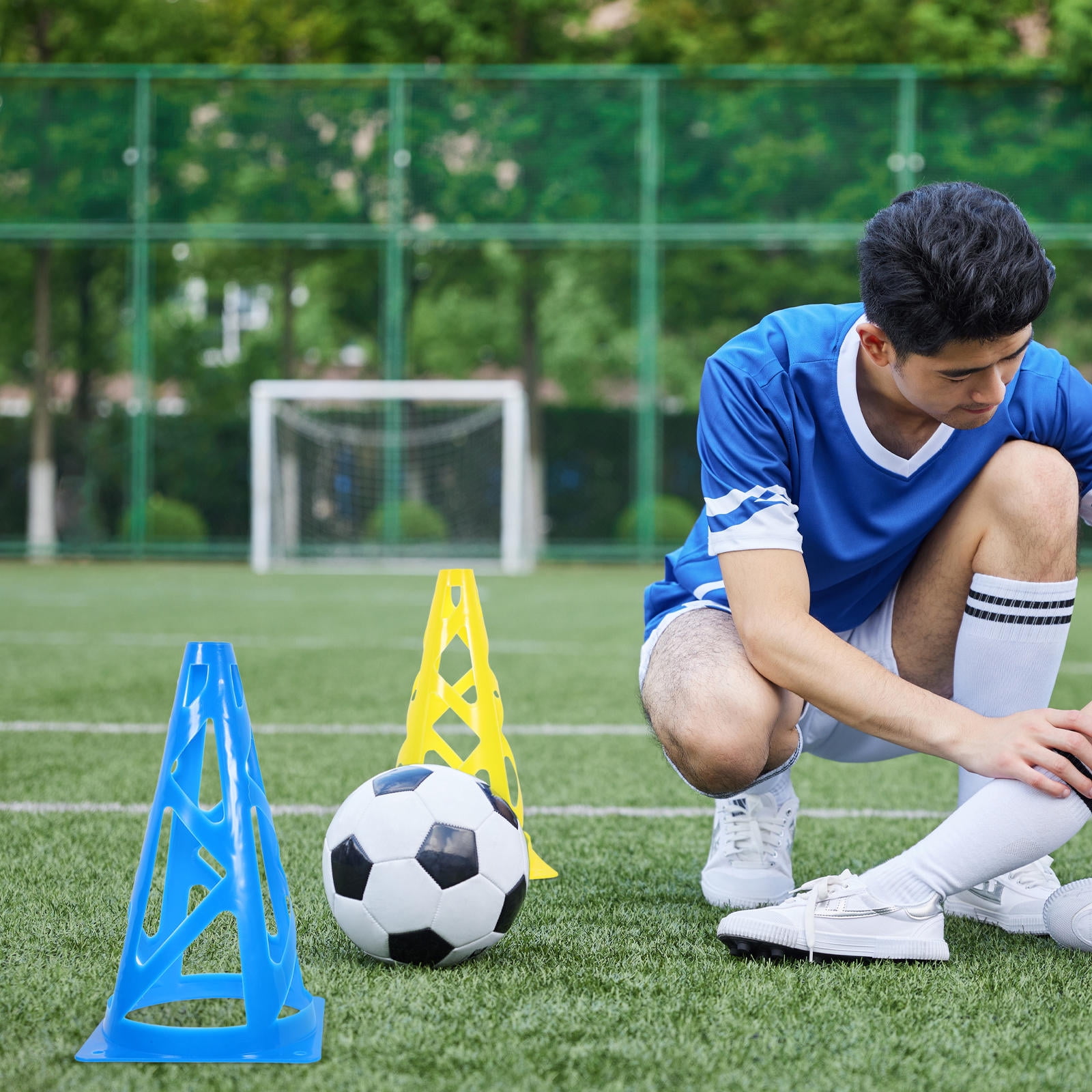 GOOHOCHY 6Pcs Soccer Cones Training Cones Plastic Cones Soccer Training ...