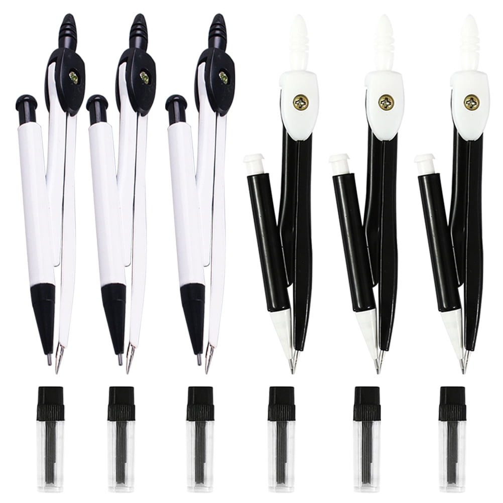 GOOHOCHY 6Sets Compass Metal Assorted Color for School Use Student ...