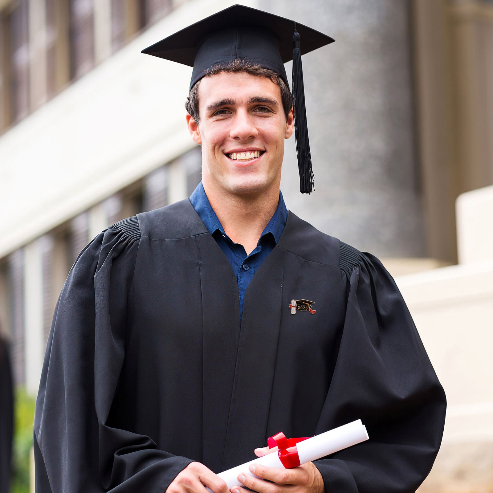 GETAJGHSD Graduation Brooches Graduation Hat Decorations Black 6Pcs For ...