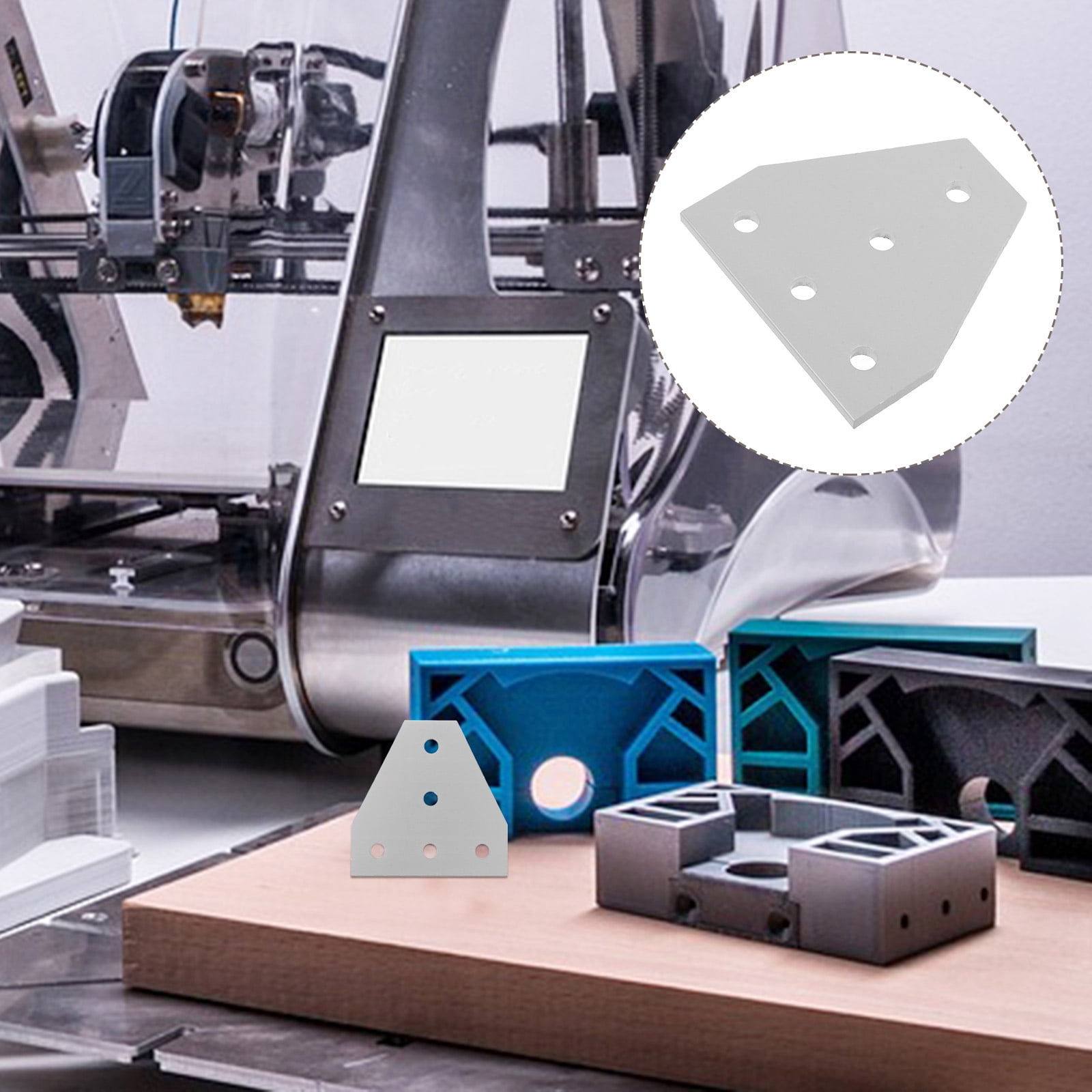 GOOHOCHY 6pcs Aluminum Extrusion Connector Brackets 5 Holes T Shape ...