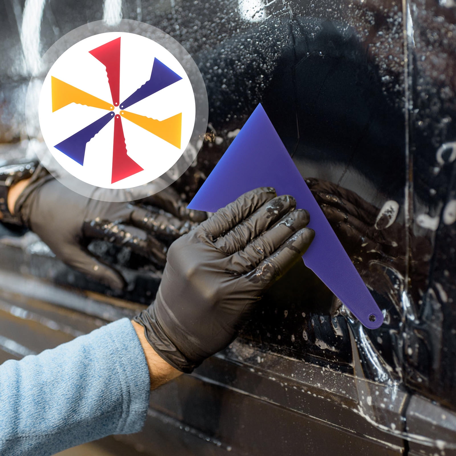 GOOHOCHY 6pcs Car Window Tinting Squeegee Auto Film Scraper Tool For ...