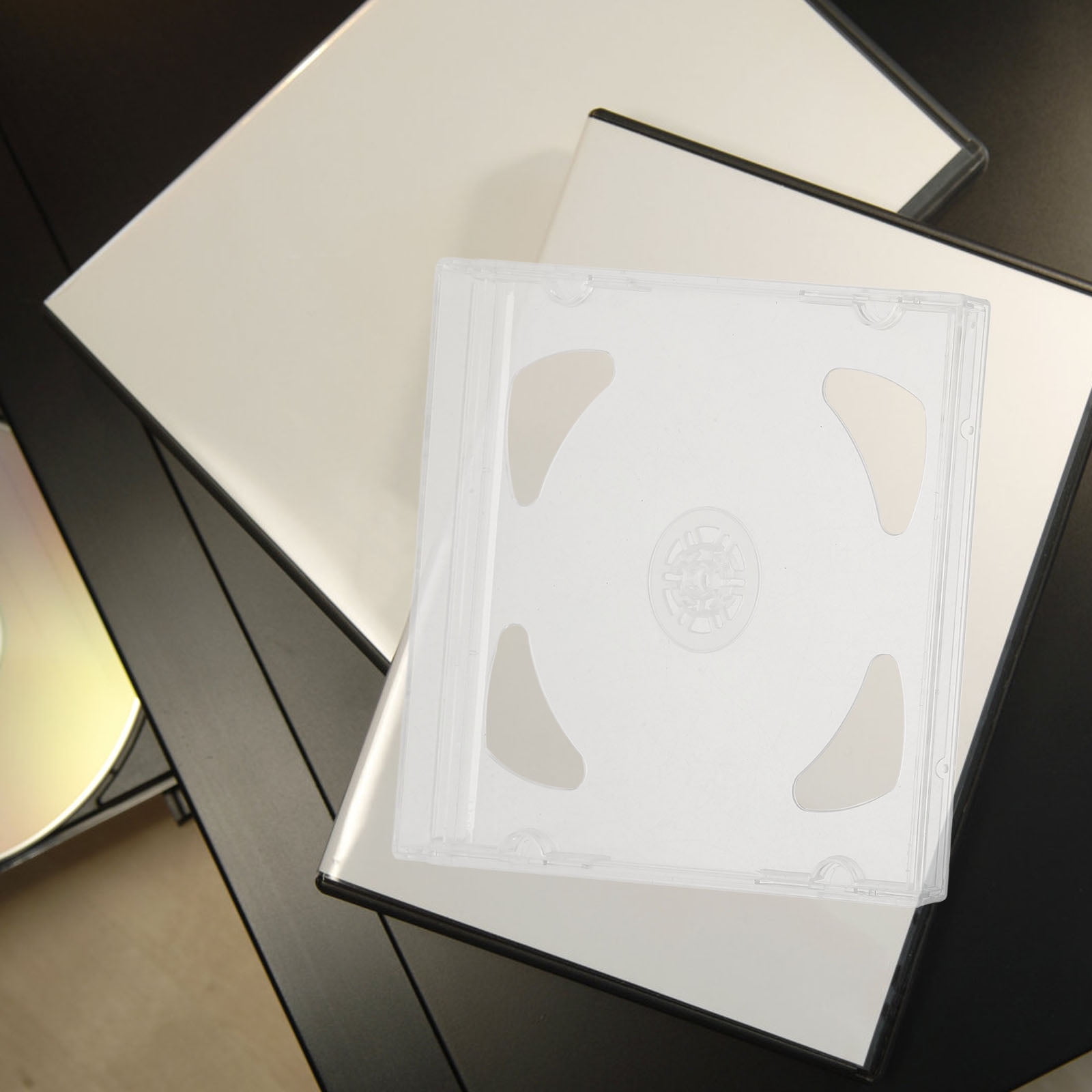 GOOHOCHY 6pcs Clear CD Storage Cases - Hard Plastic Jewel Display Boxes ...