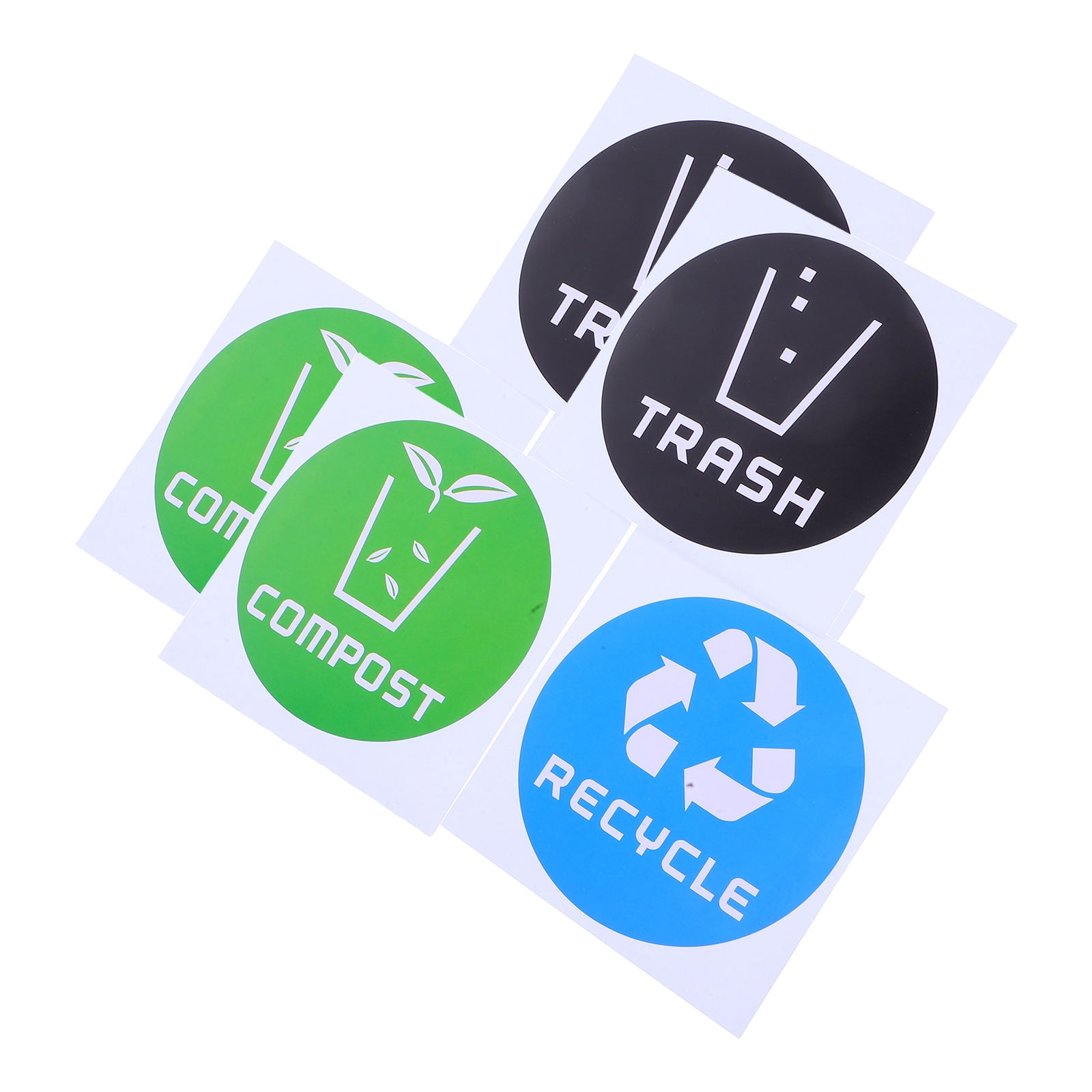 GOOHOCHY 6pcs Decorative Trash Bin Stickers Waste Sorting Labels Trash ...