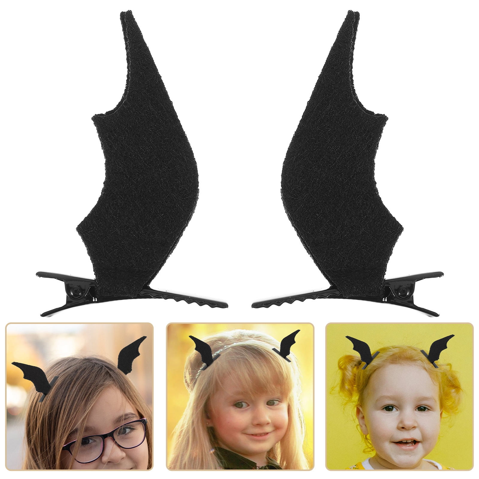 GOOHOCHY 6pcs Hair Clips Devil Wing Barrettes Small Hairpin Party ...