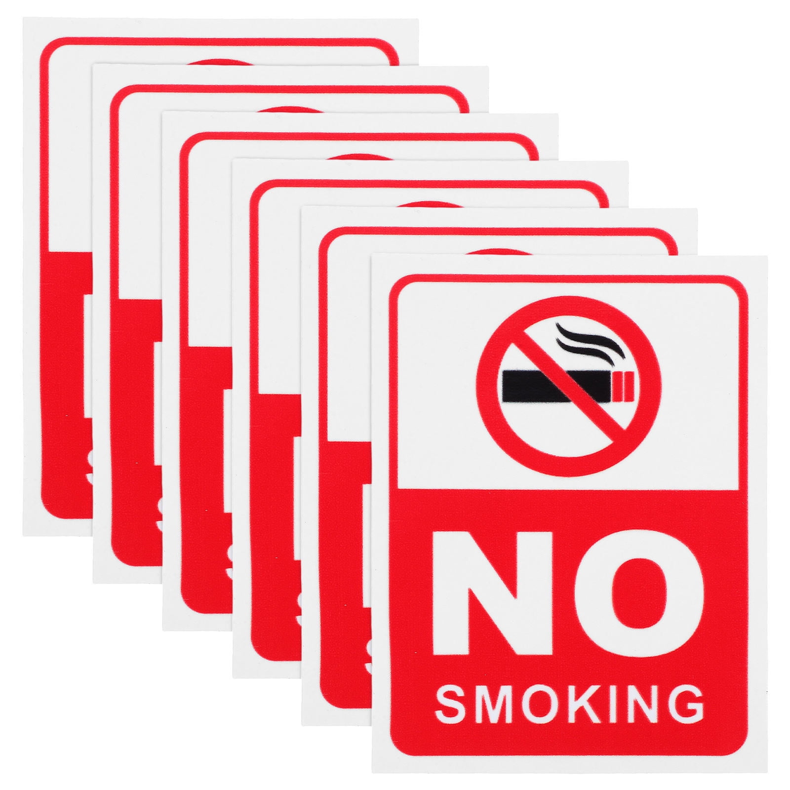 GOOHOCHY 6pcs No Smoking Sign Fire Safety Warning Sign Plastic No ...