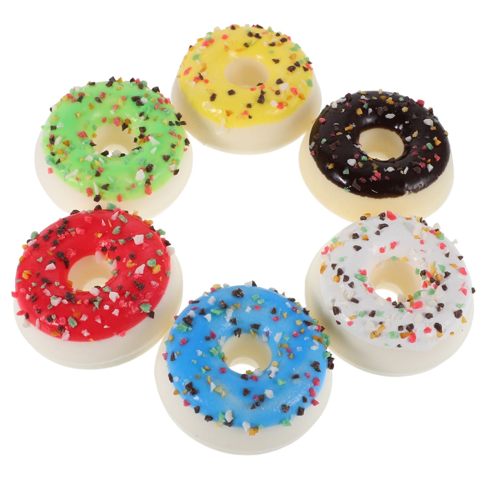 GOOHOCHY 6pcs Realistic Artificial Donuts Toy Fake Donuts Faux Donuts ...