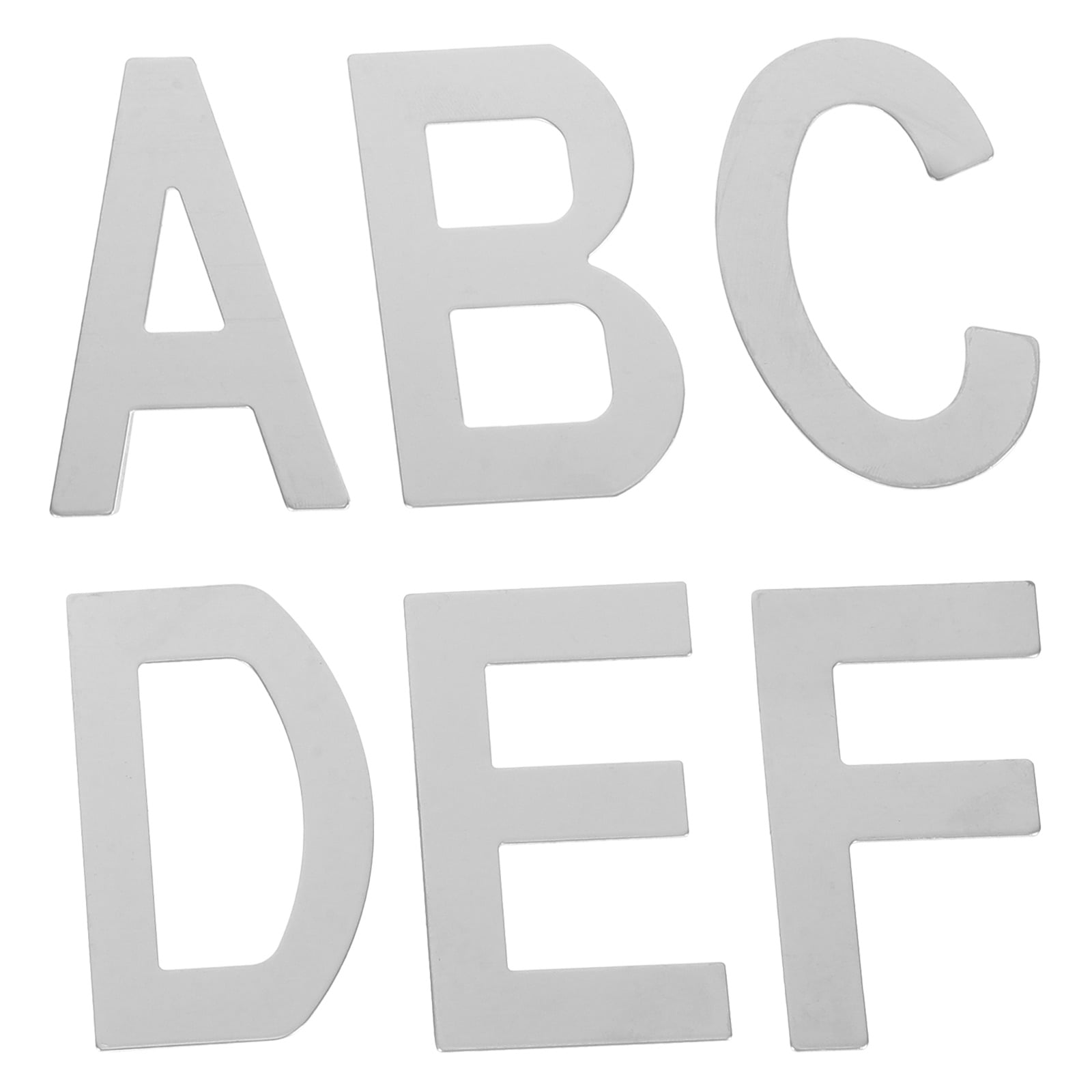 GOOHOCHY 6pcs Stainless Steel Alphabet Sign Weather-Resistant Street ...