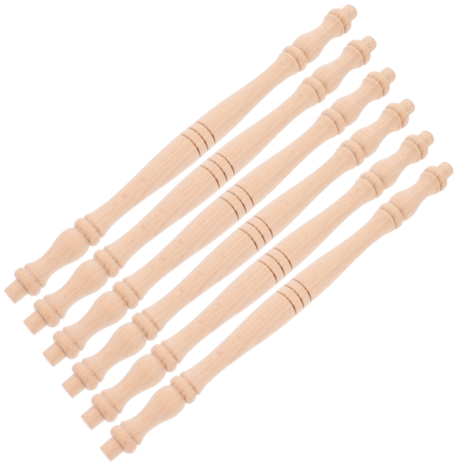 GOOHOCHY 6pcs Wood Baluster Spindles Wood Spindles Unpainted Unfinished ...