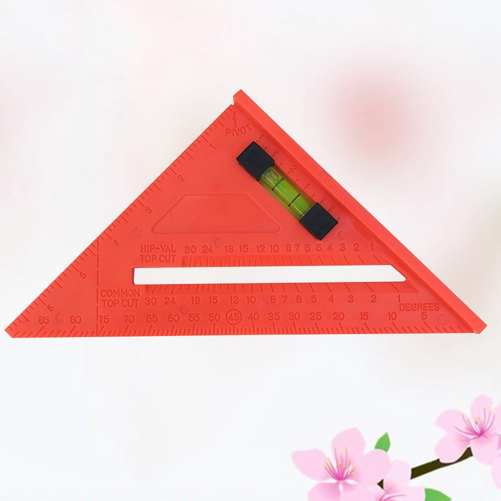 GOOHOCHY 7 Inch 45 Degree Triangle Ruler For Woodworking Square Ruler ...