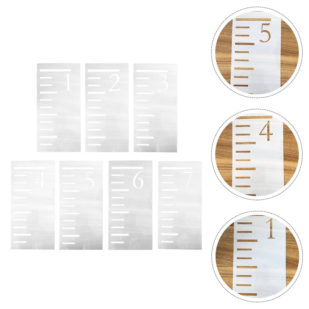 GOOHOCHY 7 Pcs Children Ruler Template Height Stencil Size Chart for ...