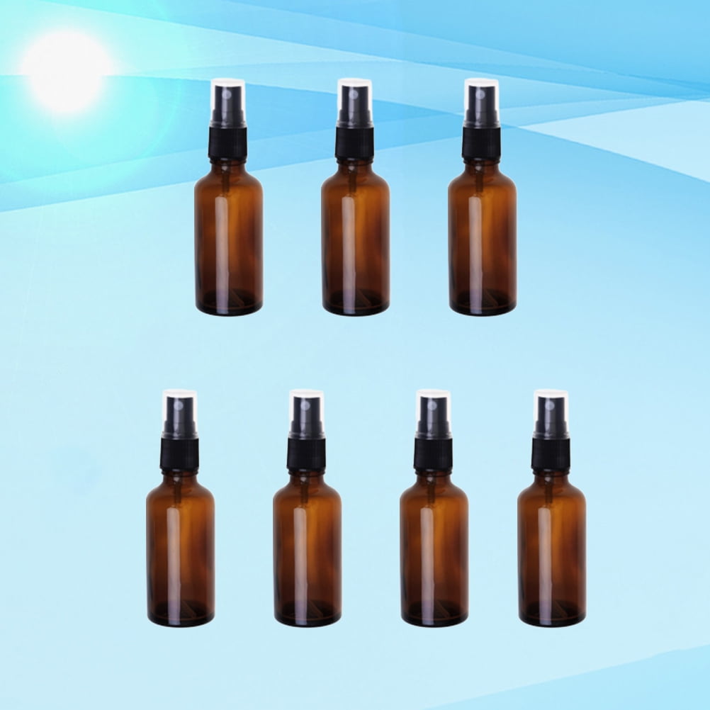 GOOHOCHY 7 Pcs Essential Oil Container Glass Sprayer Dispenser Toiletry ...