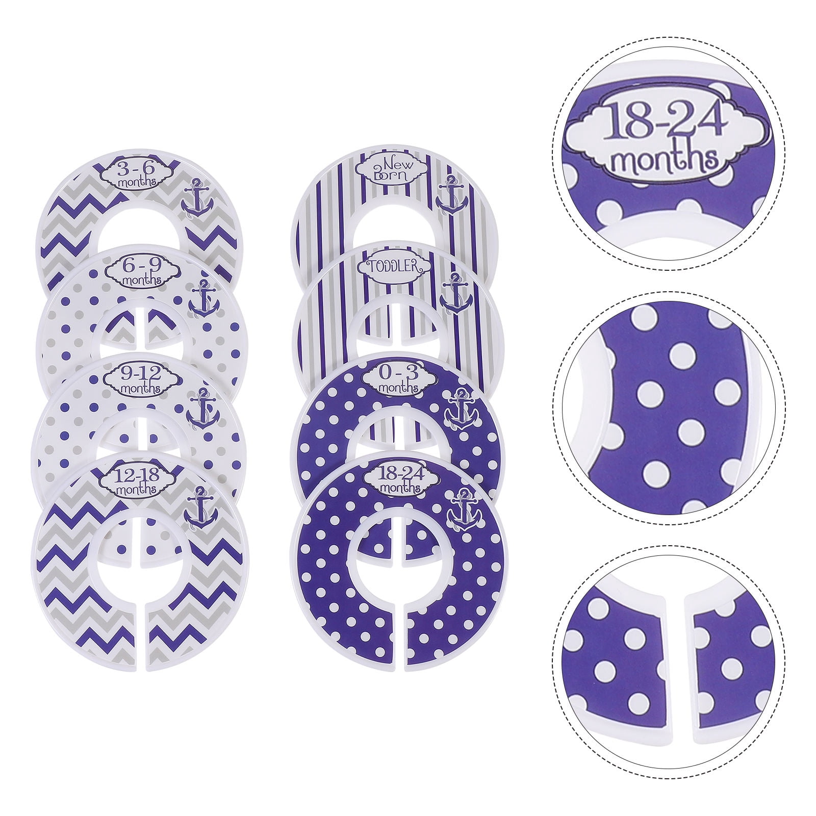 FUTUREORYY Baby Closet Dividers for Clothes Blue 8Pcs 3.5x3.5in ...