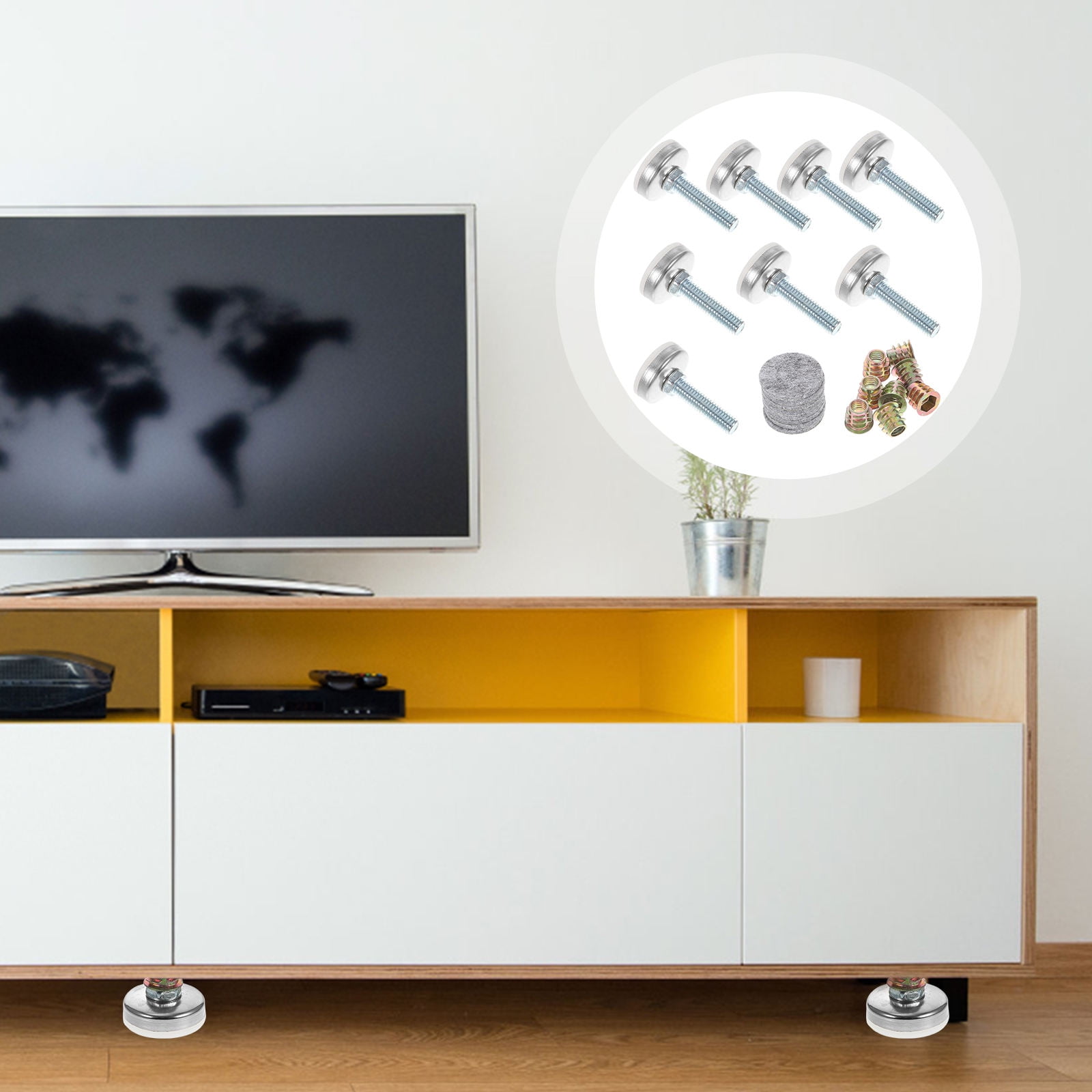 GOOHOCHY 8 Sets Adjustable Legs Heavy Duty Leveling Feet Levelers ...