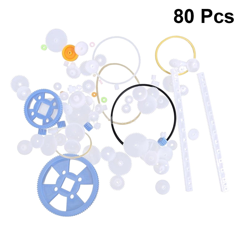 GOOHOCHY 80pcs Robot Parts Plastic Gear Package Parts Gear Assortment ...