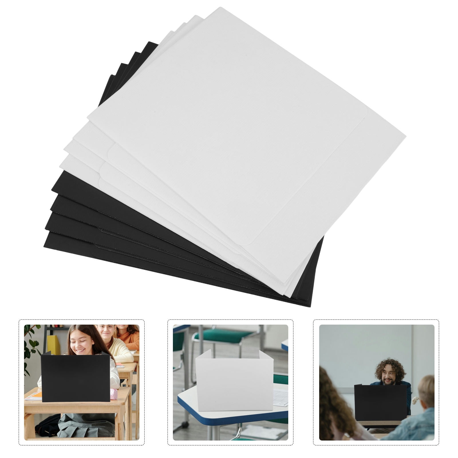 GOOHOCHY 8PCS Plastic Privacy Folders for Students Desk Dividers for ...