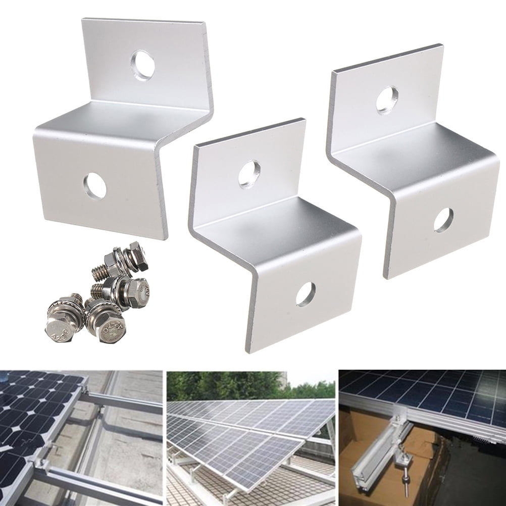 GOOHOCHY 8Pc Solar Panel Roof Mounting Z-Bracket with Nuts and Bolts ...