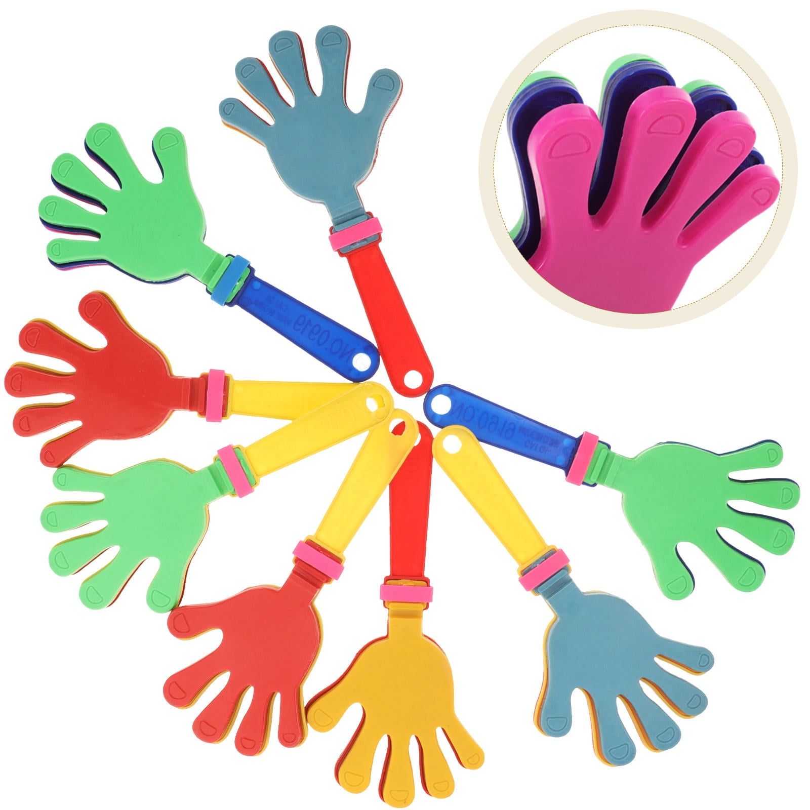 GOOHOCHY 8pcs Hand Clapper Plastic Party Favors Clapping Hands ...