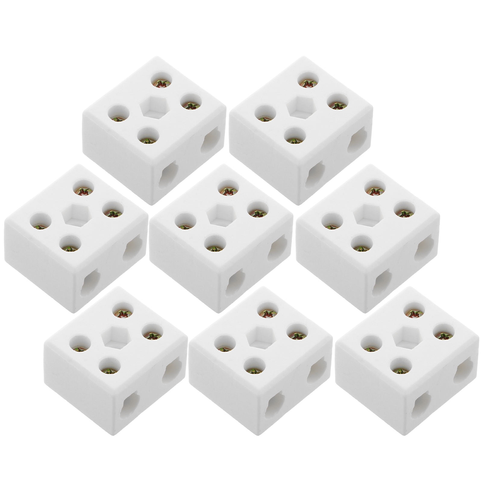 GOOHOCHY 8pcs High Temp Wire Connectors Ceramic Terminal Blocks High ...