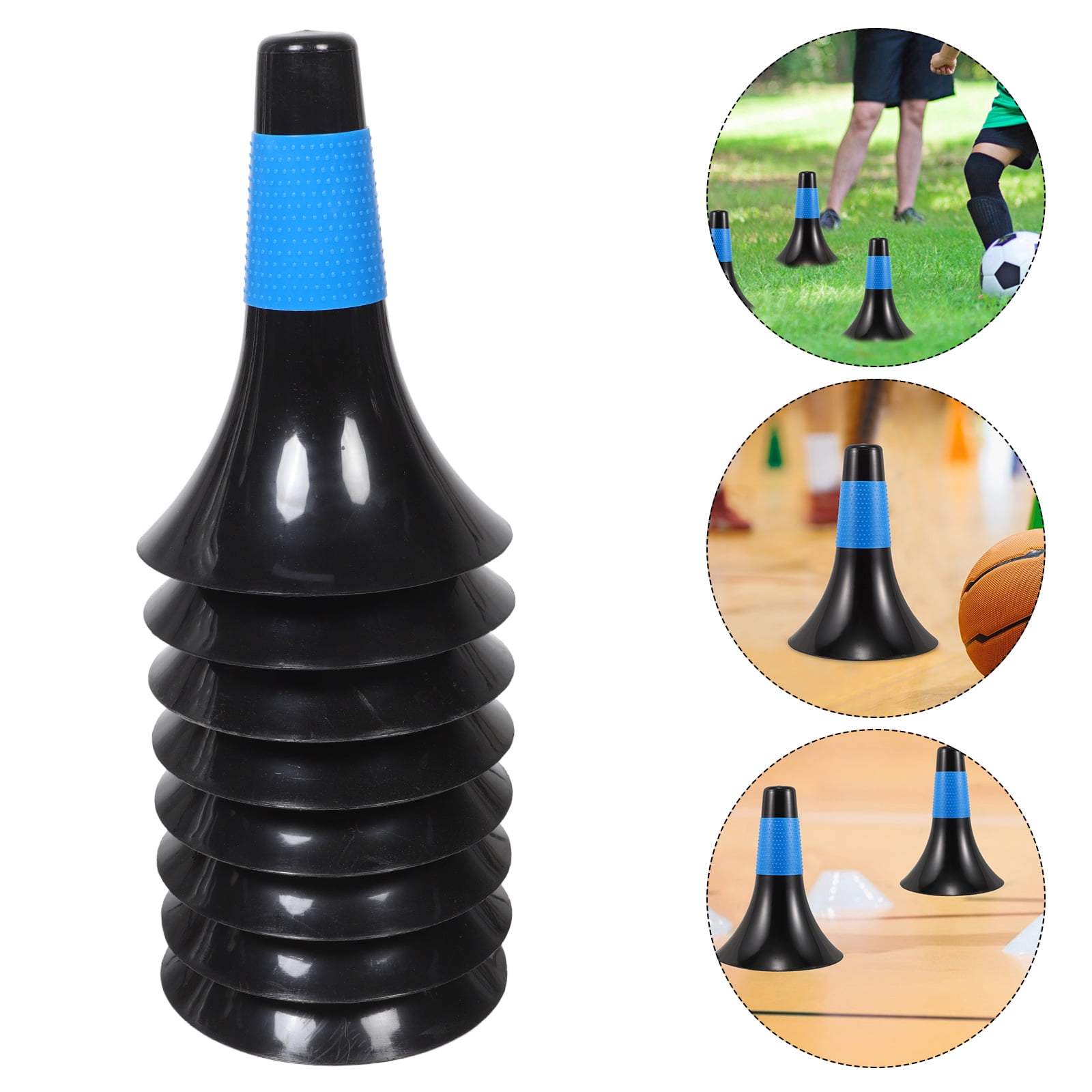 GOOHOCHY 8pcs Sports Cones For Soccer Practice Agility Training Marker ...