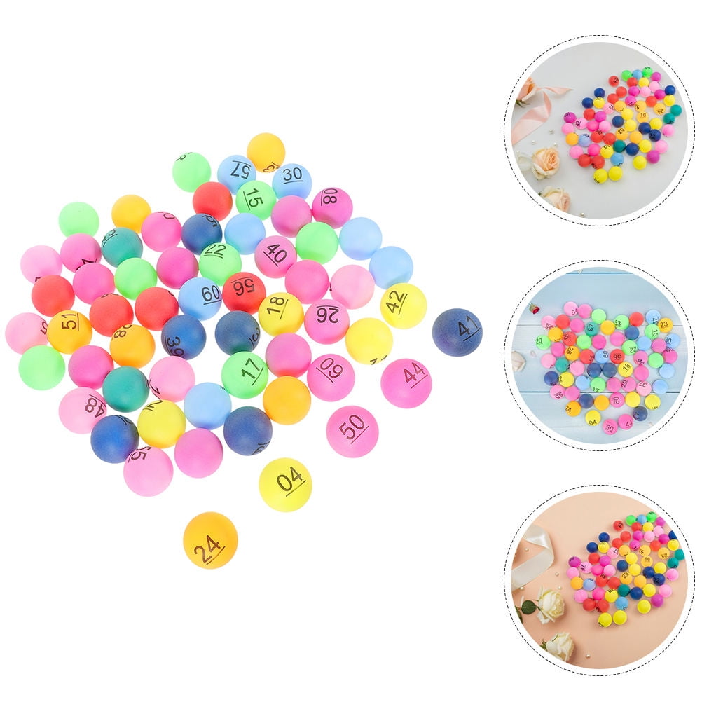 GOOHOCHY 90pcs Numbered Plastic Draw Balls 1-90 Colorful Balls For ...