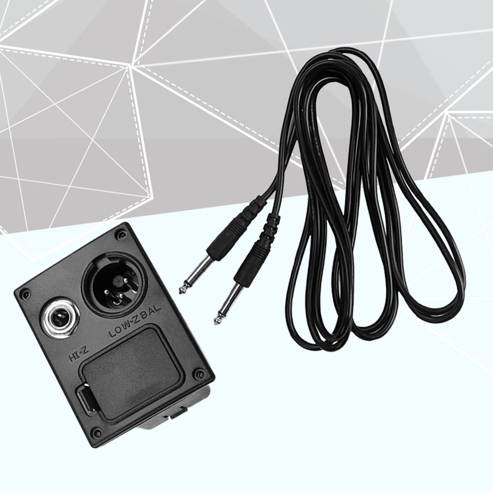 GOOHOCHY Acoustic Guitar EQ Equalizer Battery Box 4 Pin B-Type Output Jack Socket with Guitar ...