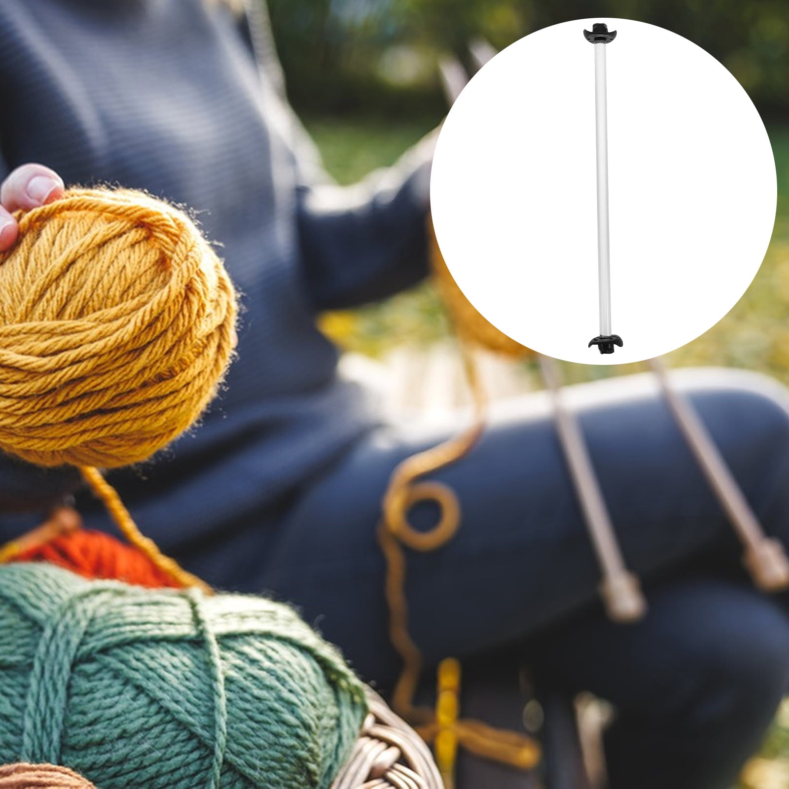 GOOHOCHY Acrylic Yarn Holder Spinner For Crocheting Knitting Spindle ...