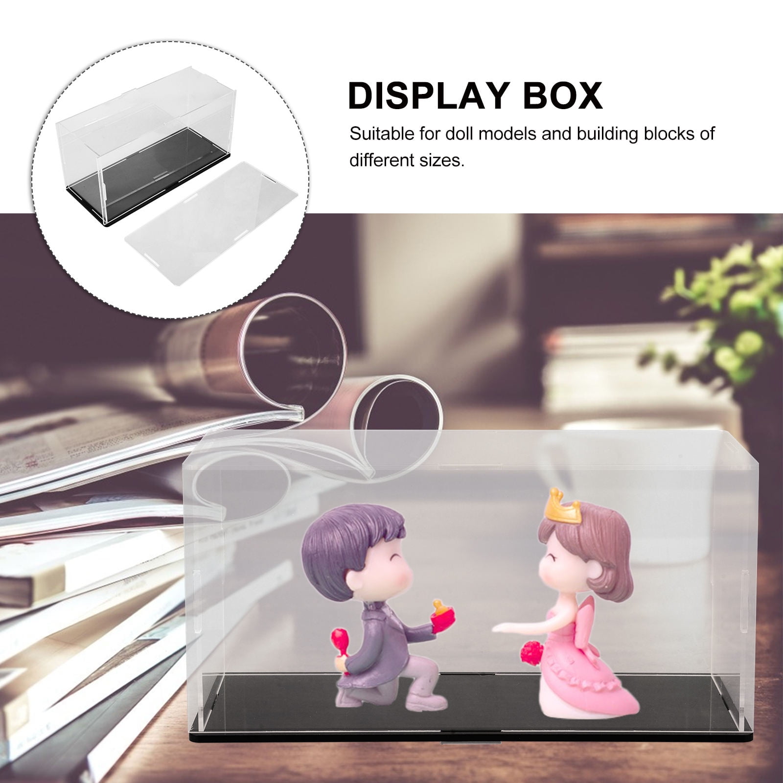 GOOHOCHY Action Figure Storage Box Small Figure Doll Display Box ...
