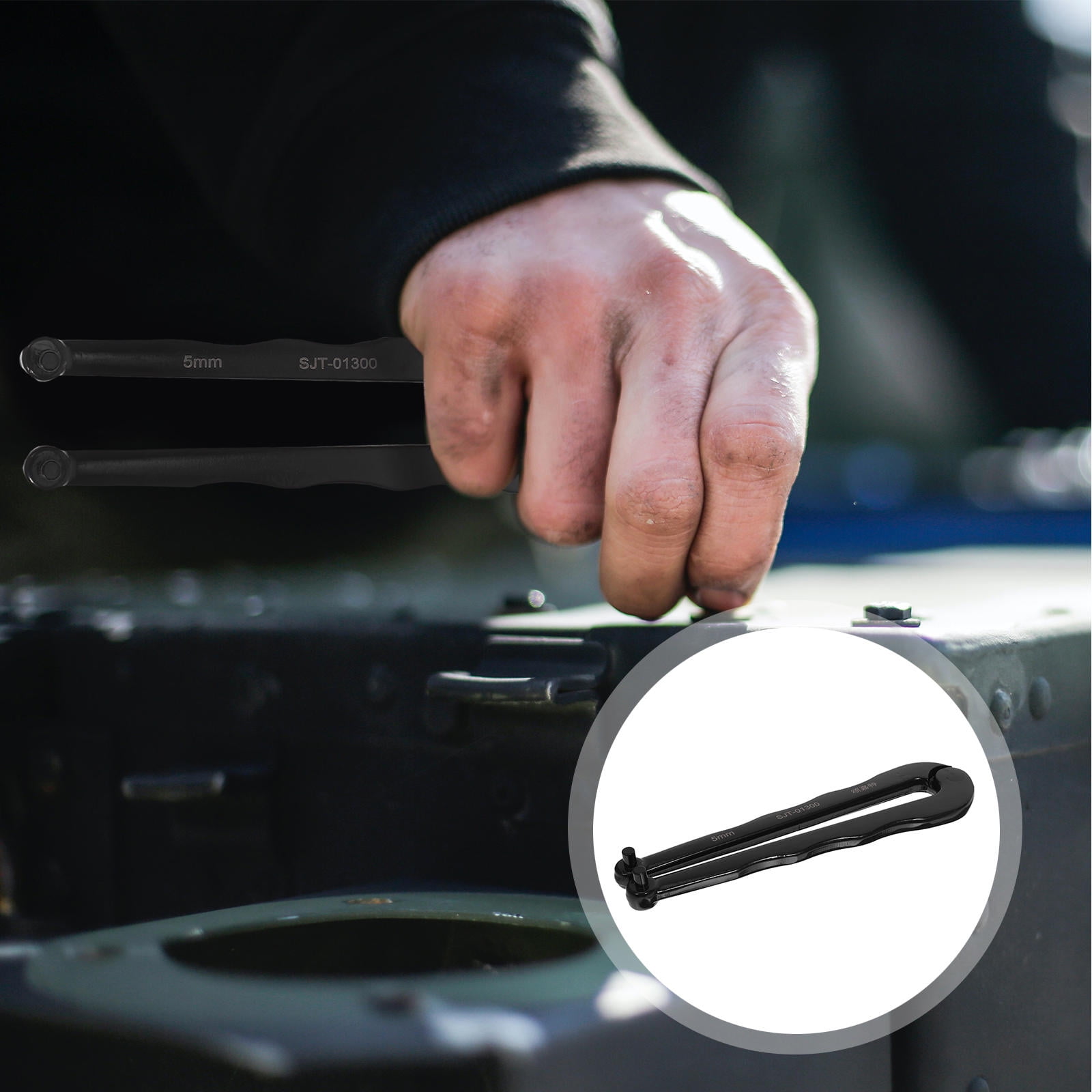 GOOHOCHY Adjustable Angle Mill Wrench with Round Nut Design for 5mm ...