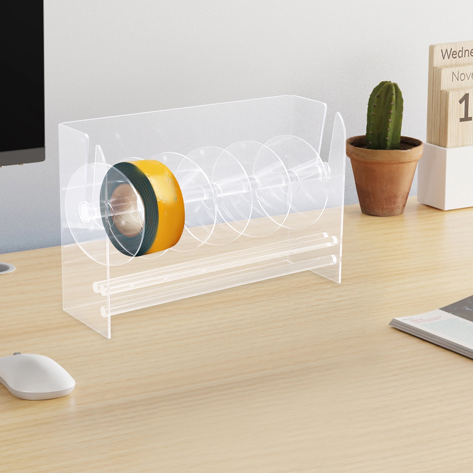 GOOHOCHY Adjustable Label Dispenser Organizer Clear Acrylic 7 ...