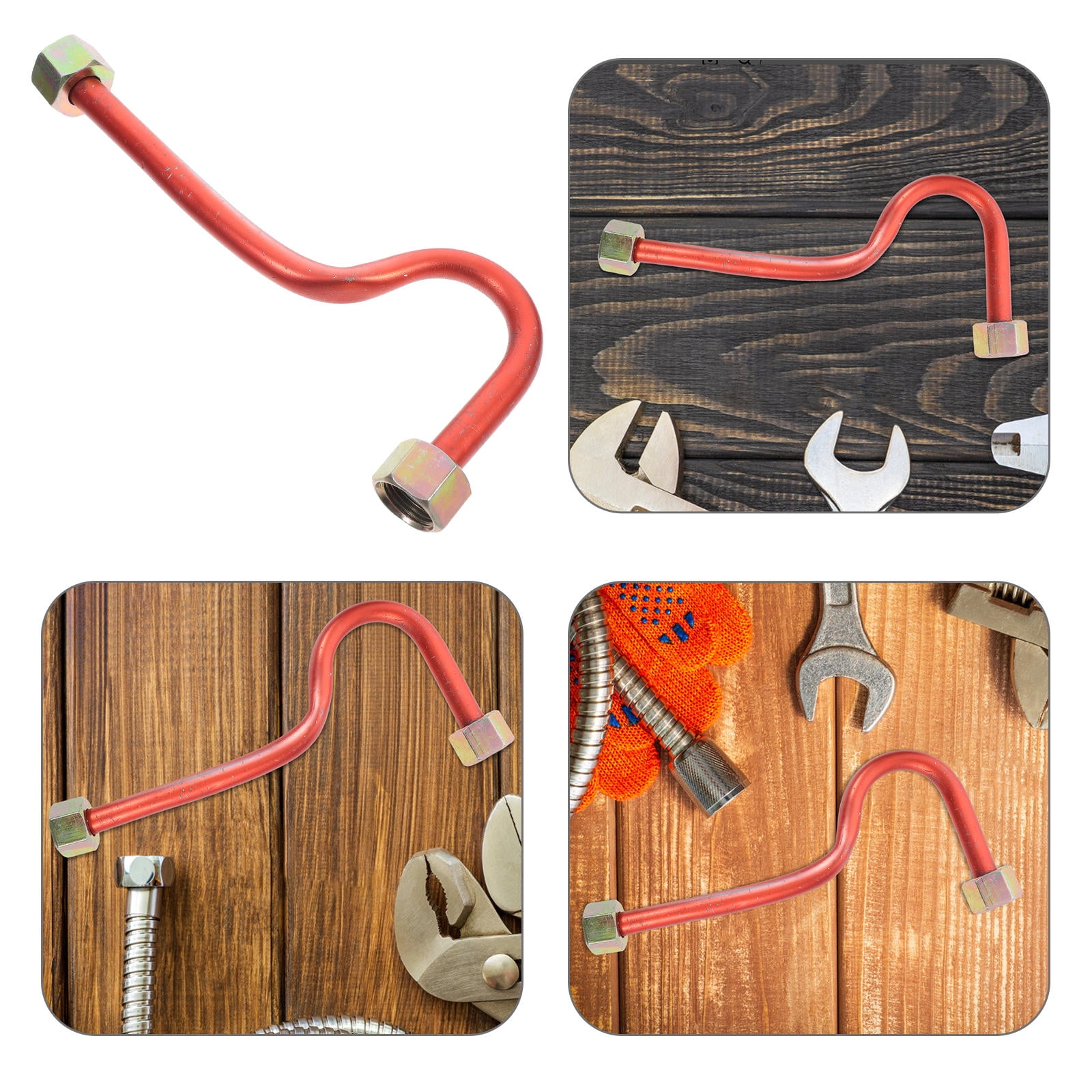 GOOHOCHY Aluminum Air Compressor Exhaust Tube Intake Tube Copper 1Pack ...