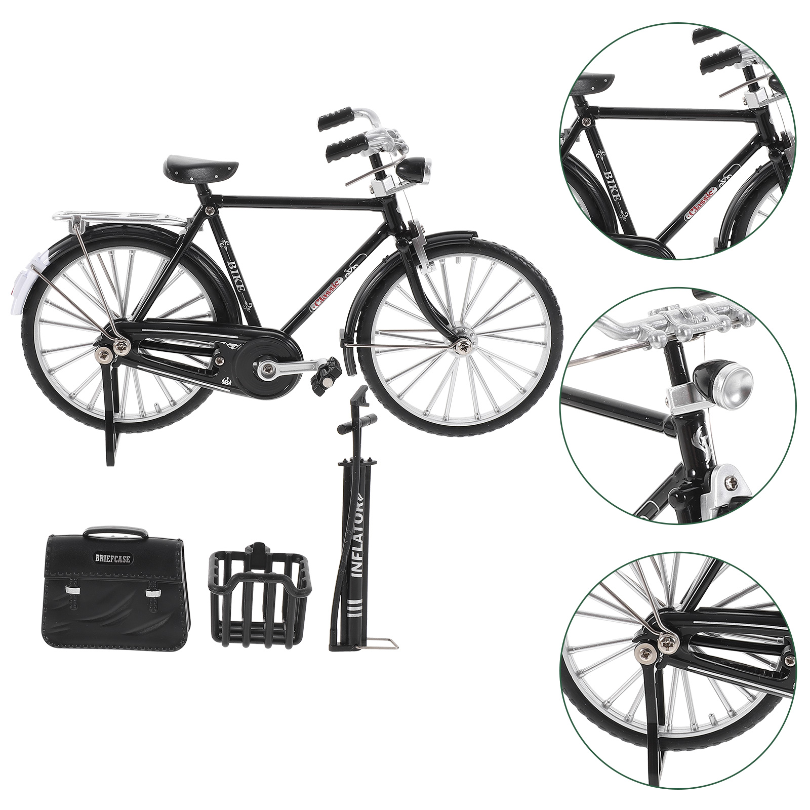 GOOHOCHY Alloy Bike Model for Decoration Classic Vintage Style Black 1: ...