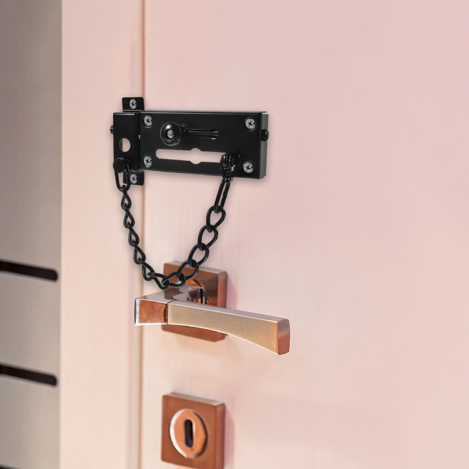 GOOHOCHY Anti-theft Chain Door Bolt Lock Safety Locks from inside Black ...