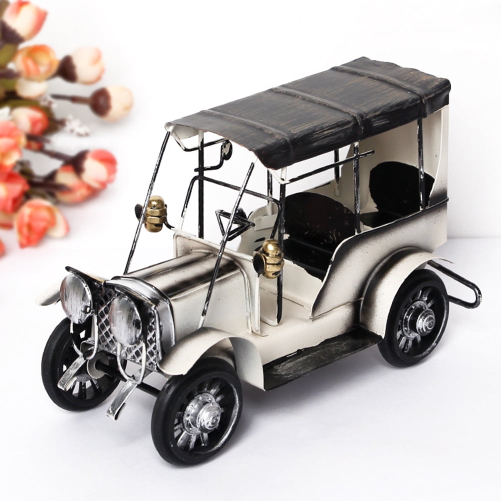 GOOHOCHY Antique Car Model for Home Decor Made of Iron with Movable ...