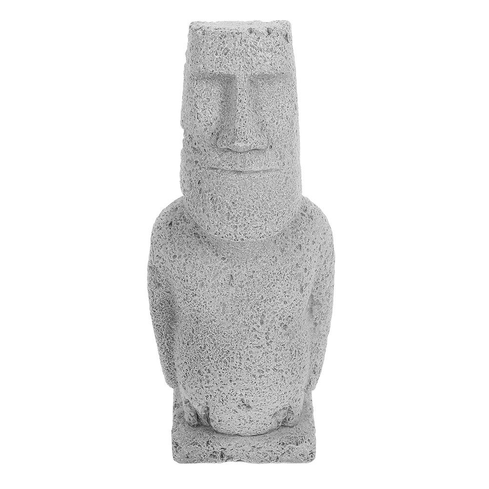 GOOHOCHY Aquarium Heads Simulated Moai Statue 11.80X5.00X3.30CM Grey ...
