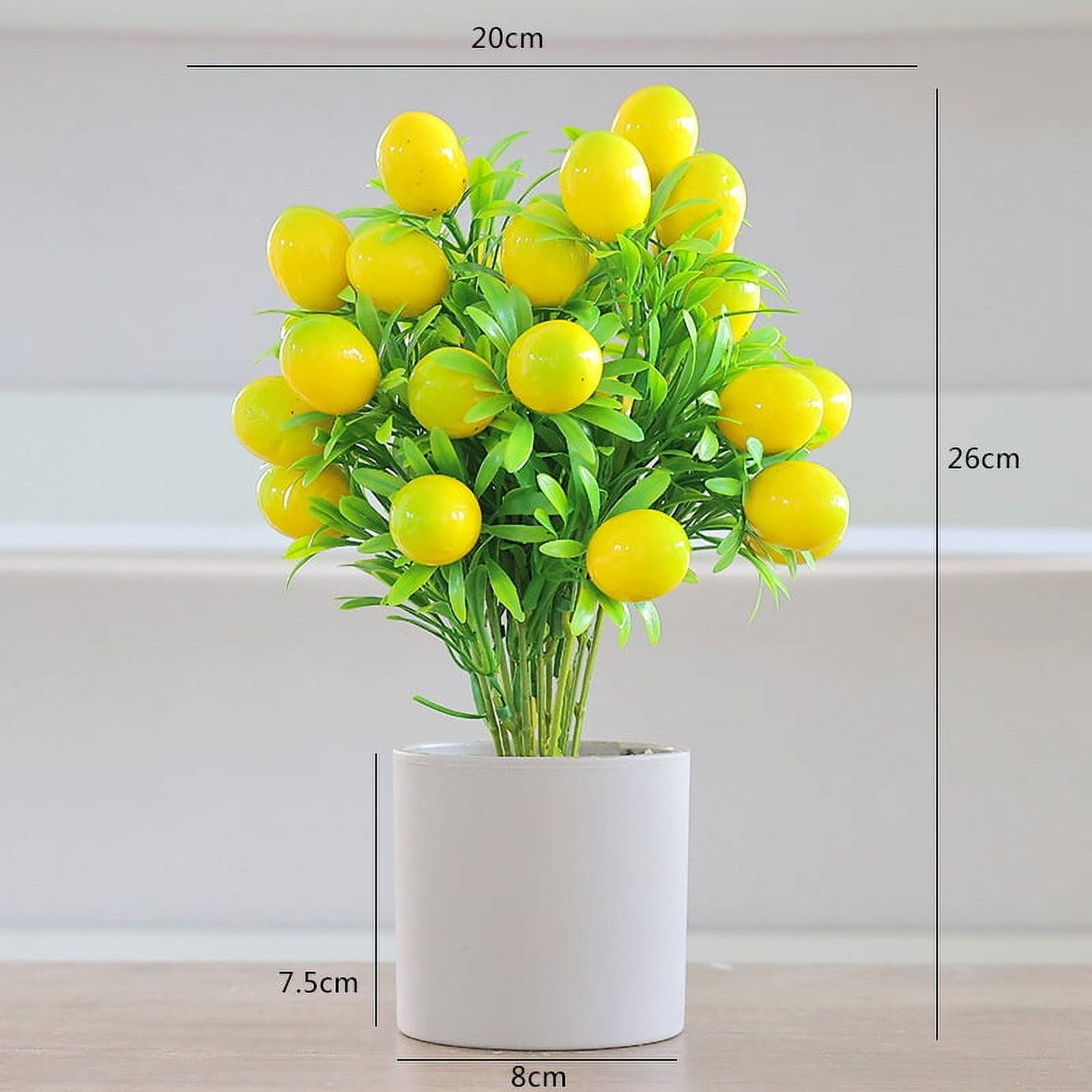 GOOHOCHY Artificial Lemon Tree Potted Plant Faux Fruit Plant Faux ...