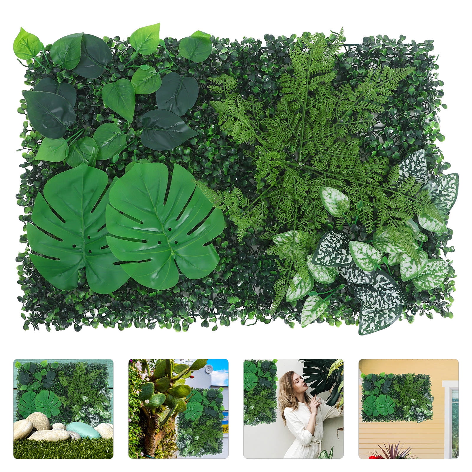 GOOHOCHY Artificial Plants Wall Panel Greenery Hedge Wall Fence ...