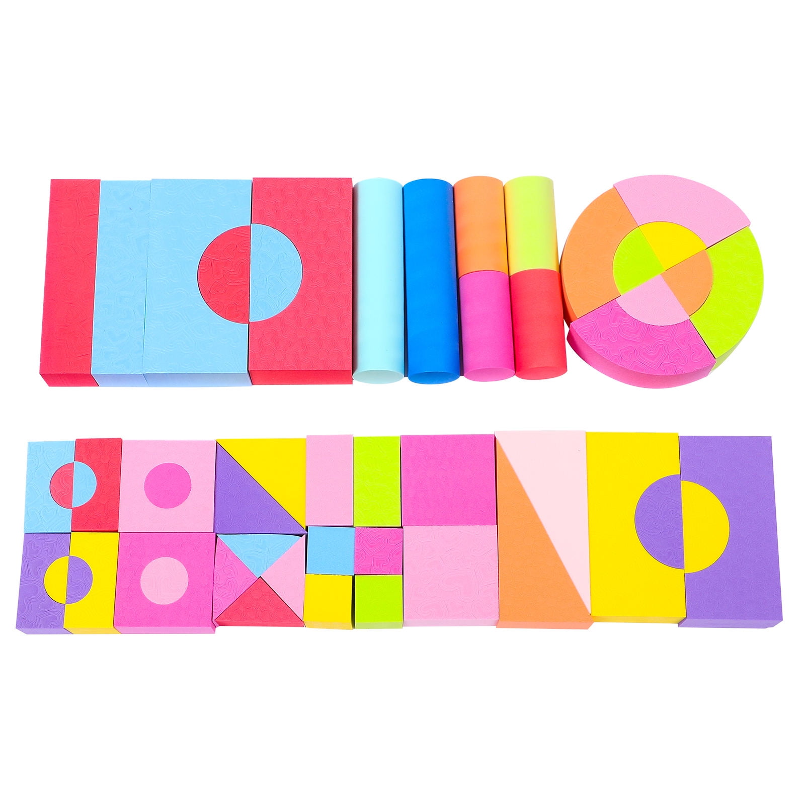GOOHOCHY Assorted Color EVA Building Blocks for Cheer 50pcs Stackable ...