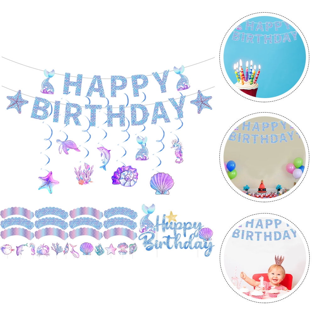 GOOHOCHY Assorted Color Paper Birthday Banner for Decor Perfect for ...