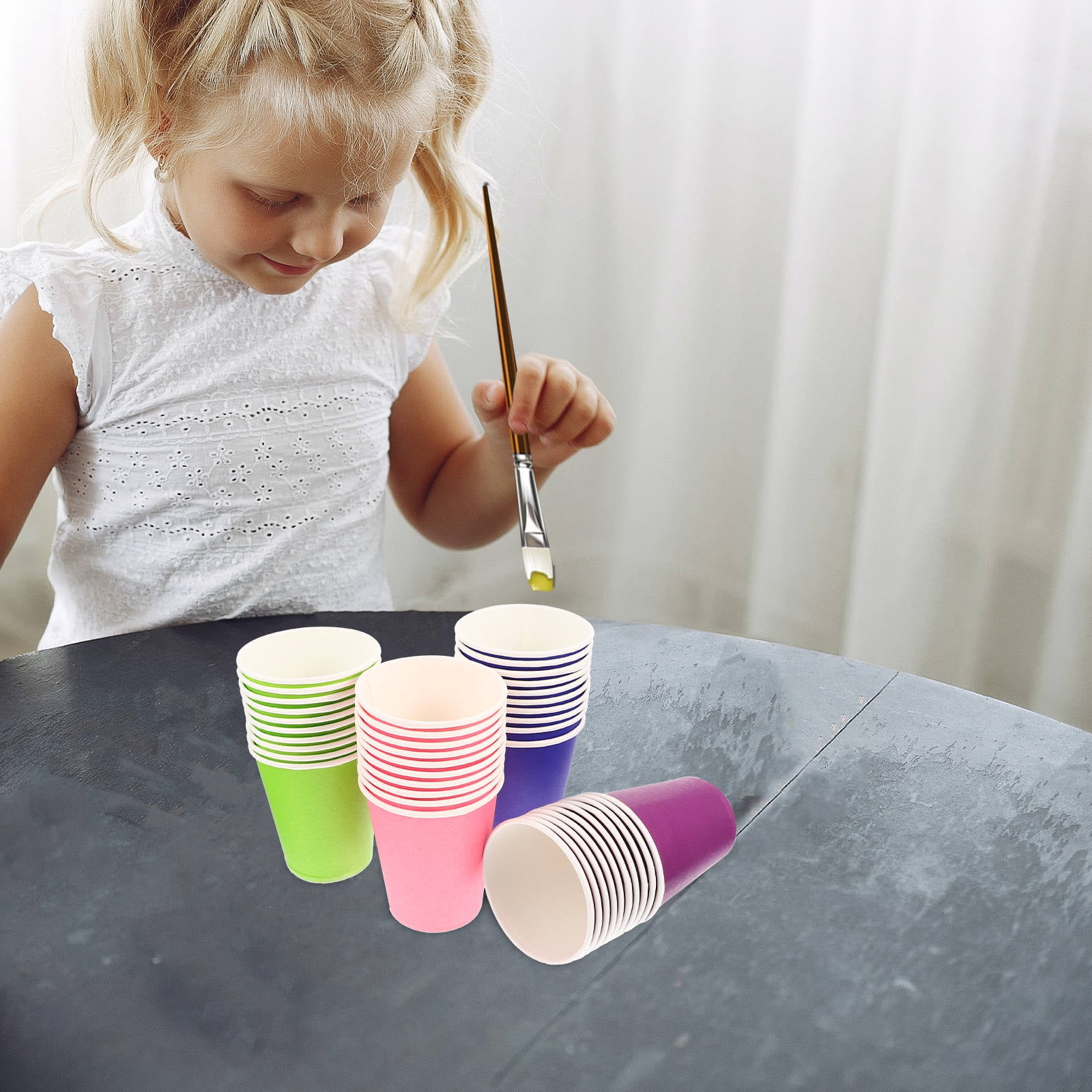 GETAJGHSD Light Green Drawing Cups for Creative Projects 100Pcs ...