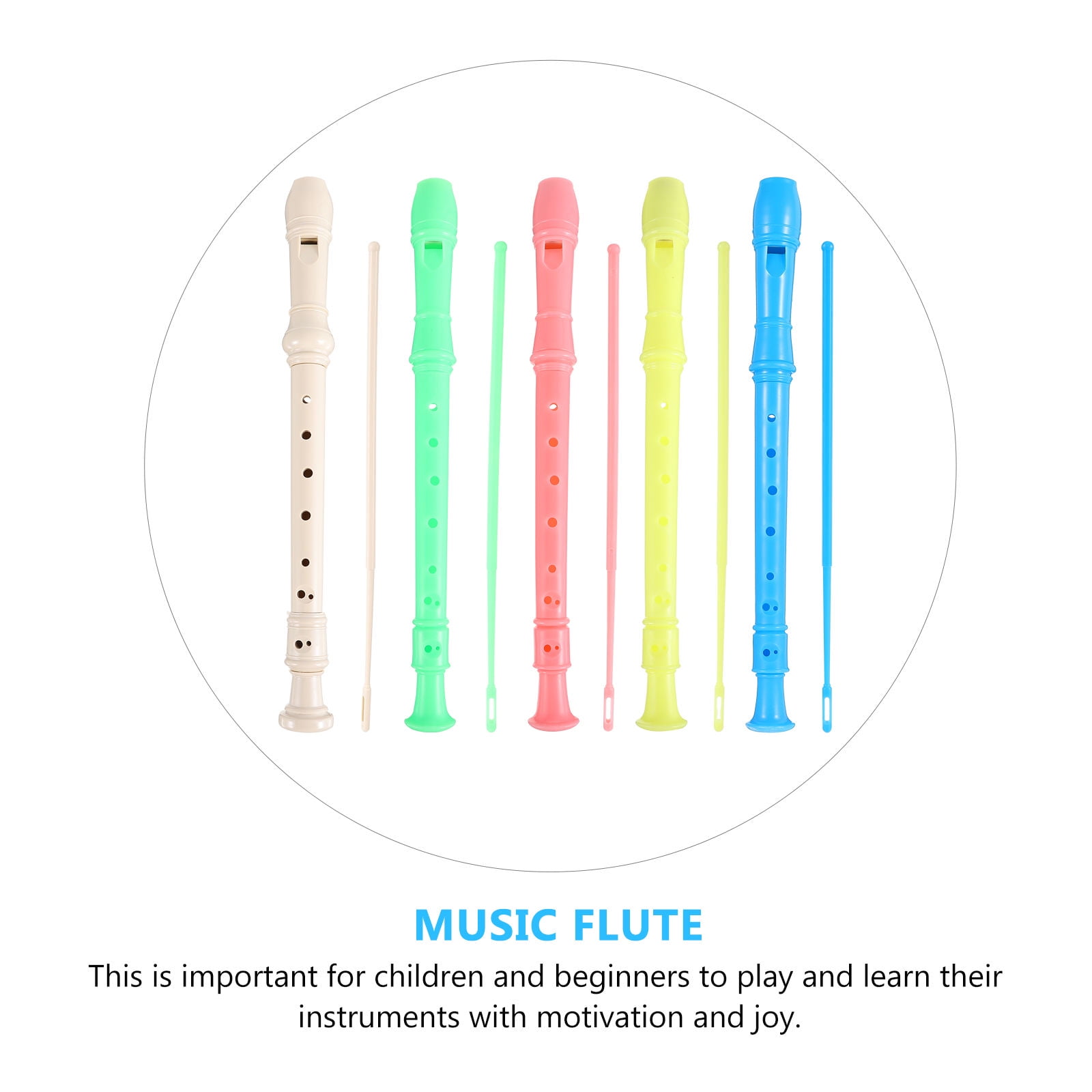 GOOHOCHY Assorted Color Soprano Recorder for Kids Educational Music Toy ...